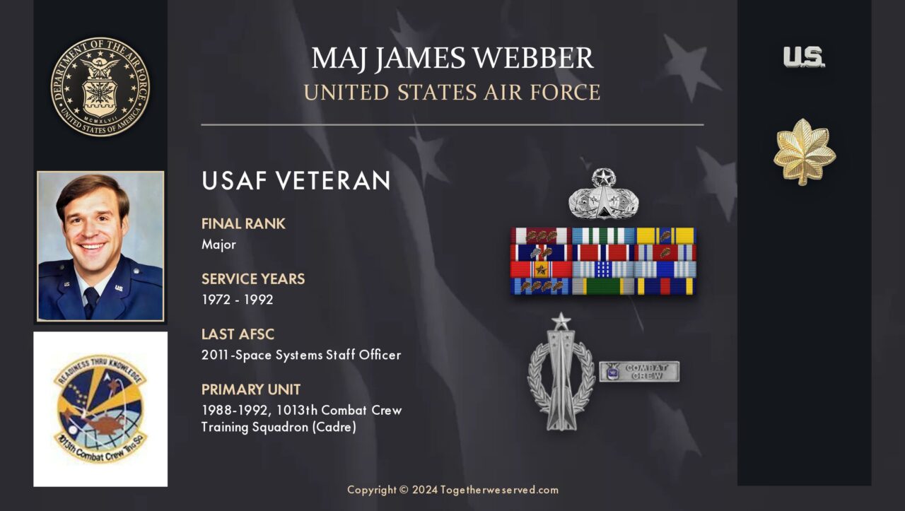 Service Reflections of Maj James Webber, U.S. Air Force (1972-1992 ...