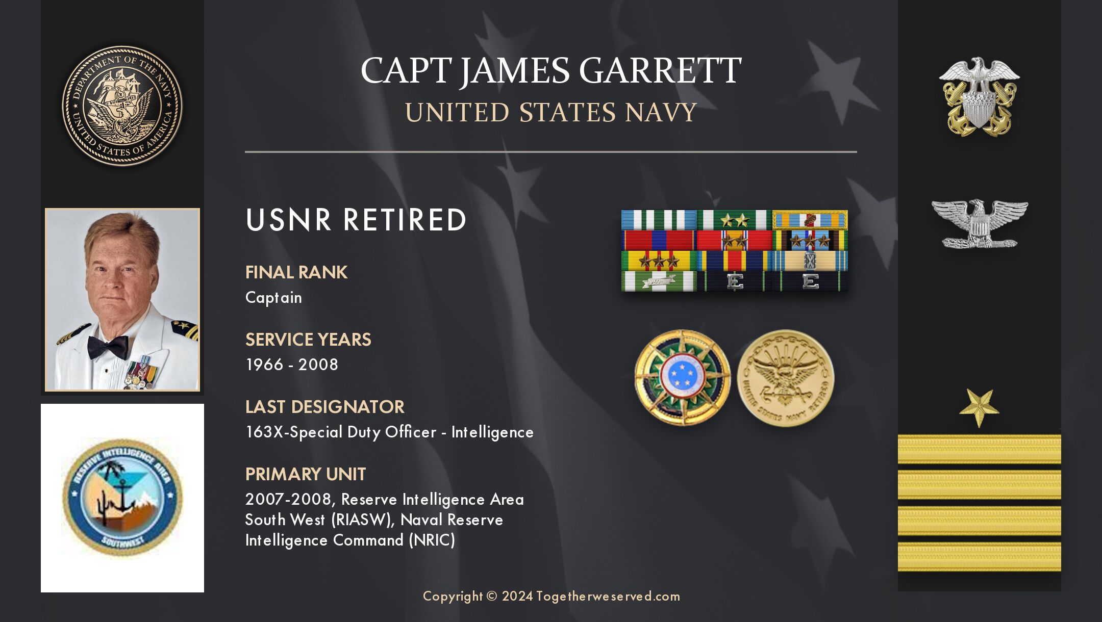 Service Reflections of CAPT James Garrett, U.S. Navy (1966-2008 ...
