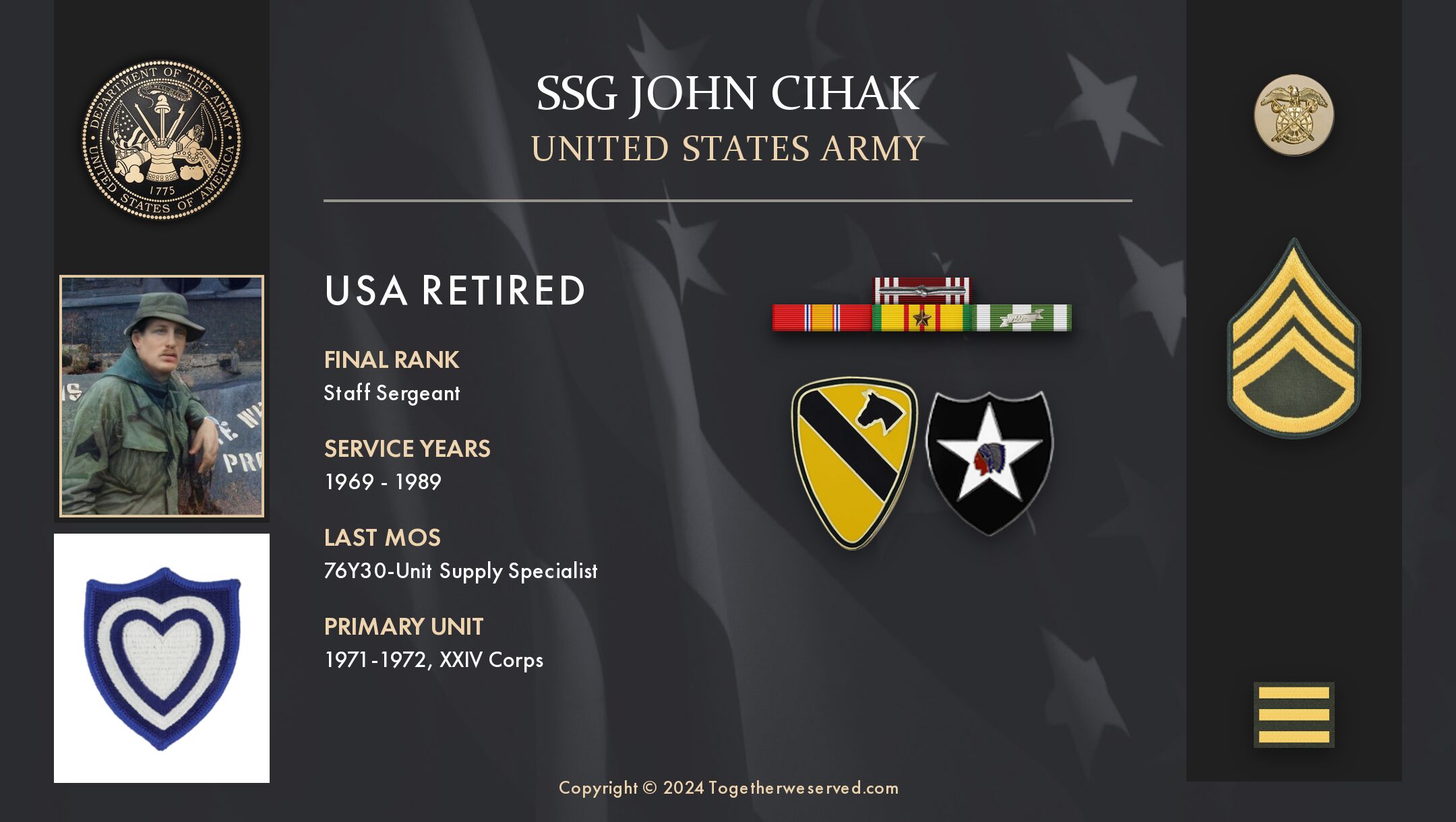 Service Reflections of SSG John Cihak, U.S. Army (1969-1989 ...