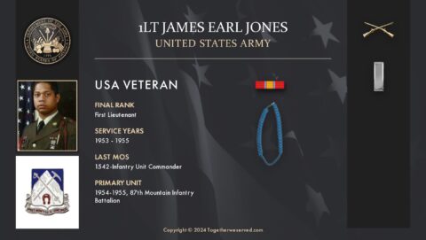 1LT James Earl Jones, U.S. Army (1953-1955) - TogetherWeServed Blog