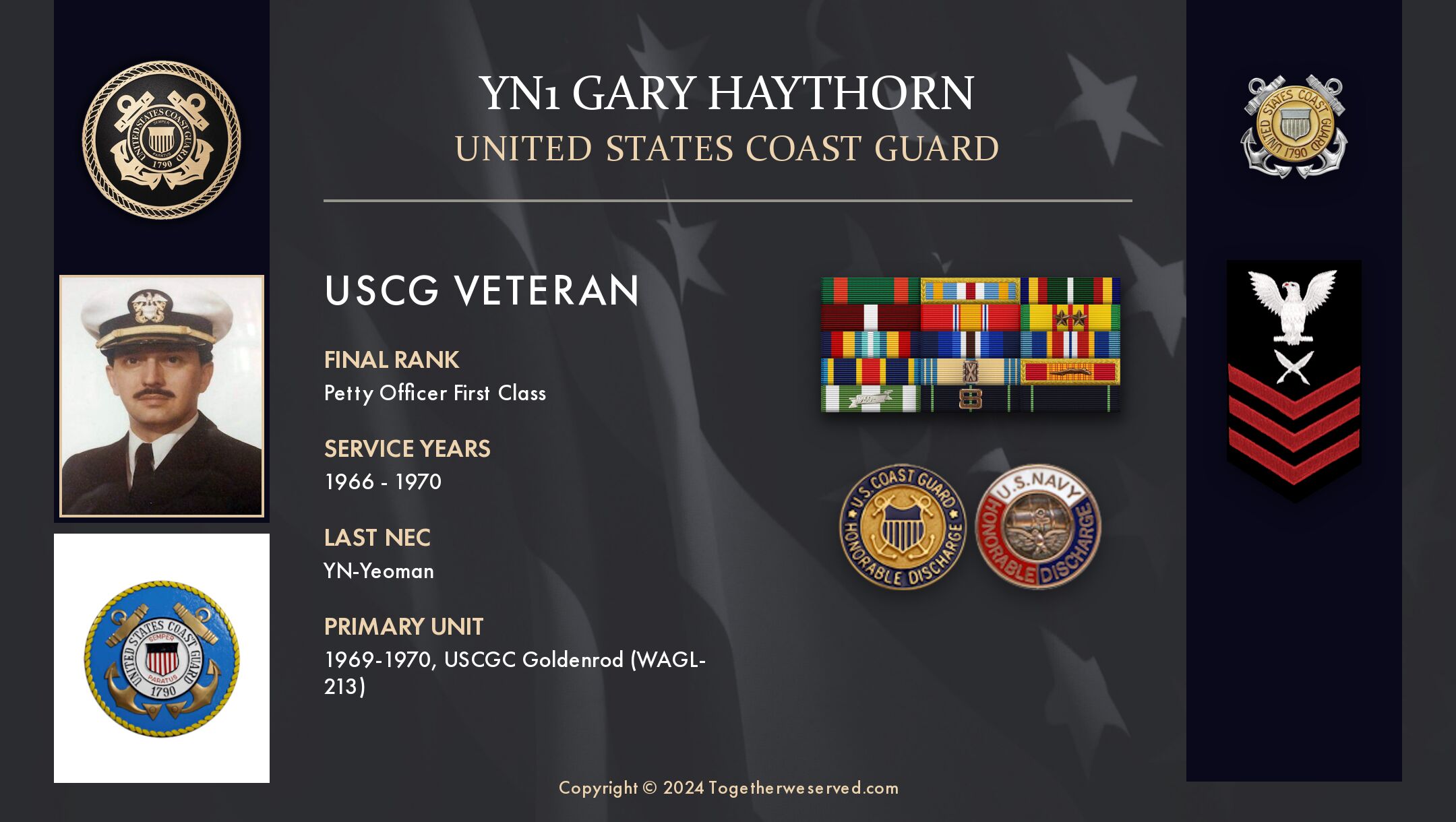 Service Reflections of YN1y Gary Haythorn, U.S. Coast Guard (1966-1970 ...